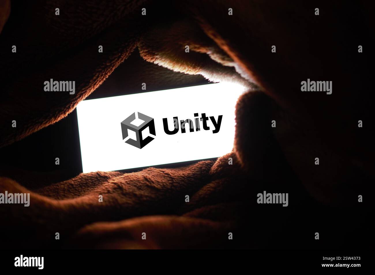 Dhaka, Bangladesh- 18 Sep 2024: Unity logo is displayed on smartphone ...