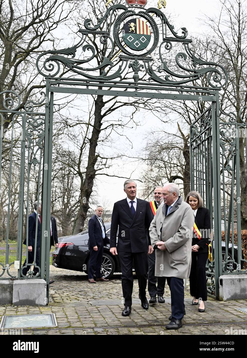 Seraing, Belgium. 20th Feb, 2025. King Philippe - Filip of Belgium and ...