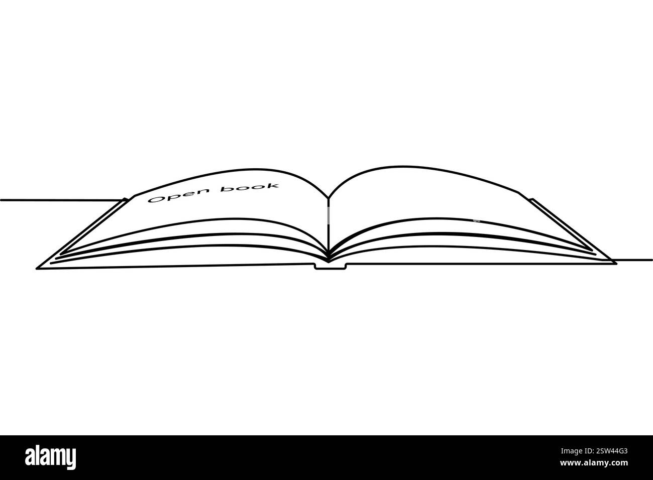 Book single-line art beautifully symbolizes the infinite journey of ...