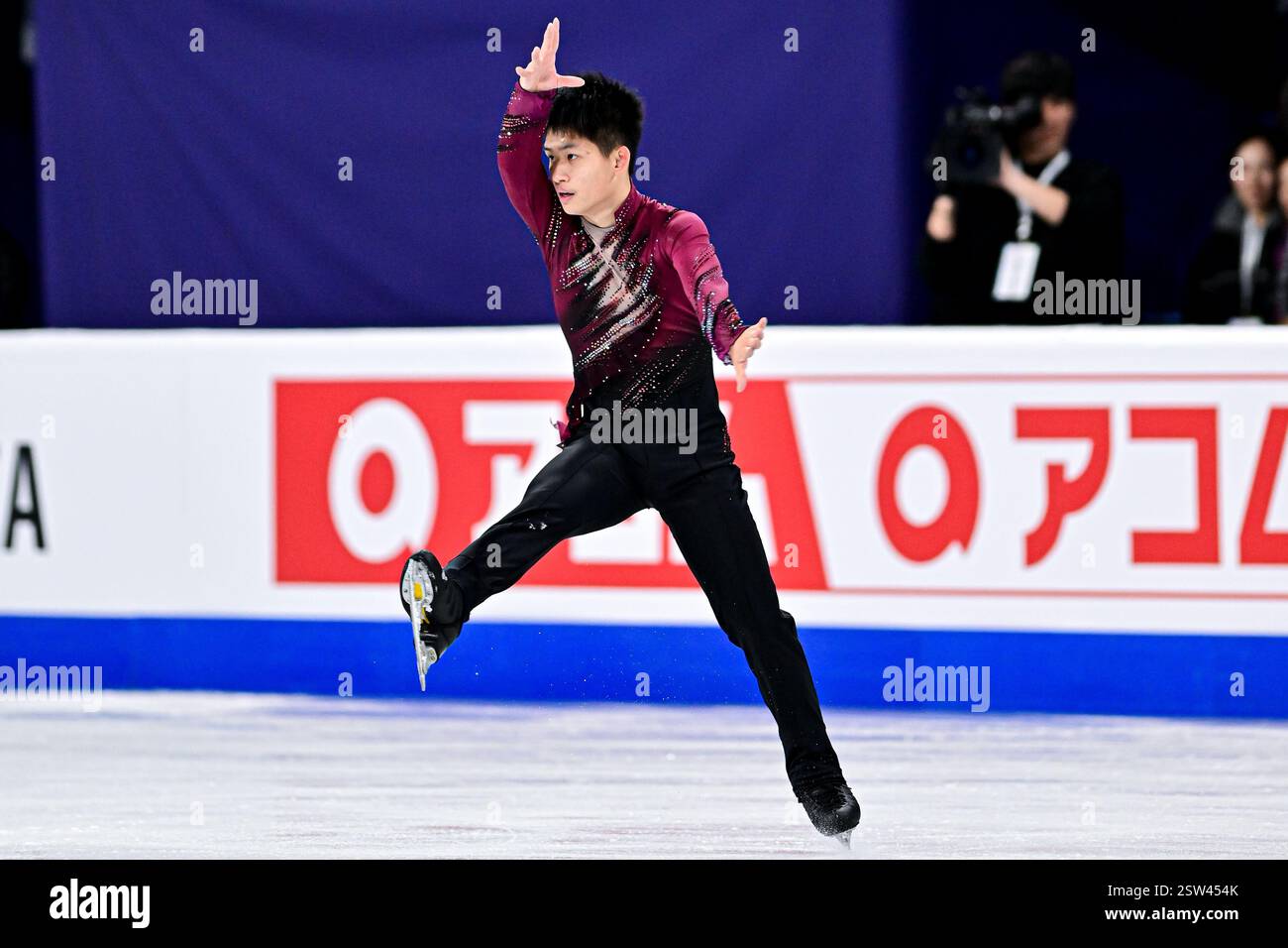Yu-Hsiang LI (TPE), during Men Short Program, at the ISU Four ...