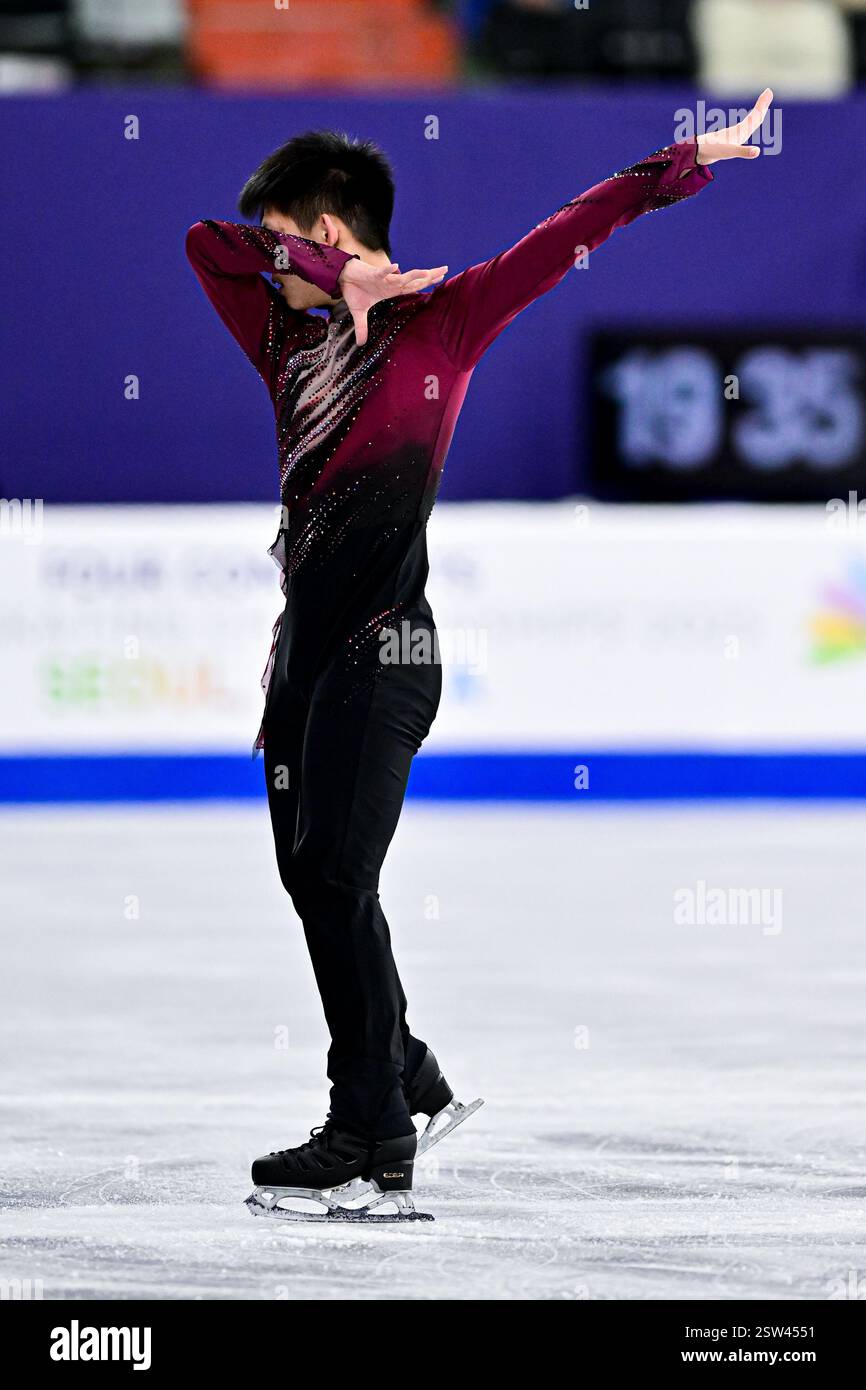 Yu-Hsiang LI (TPE), during Men Short Program, at the ISU Four ...