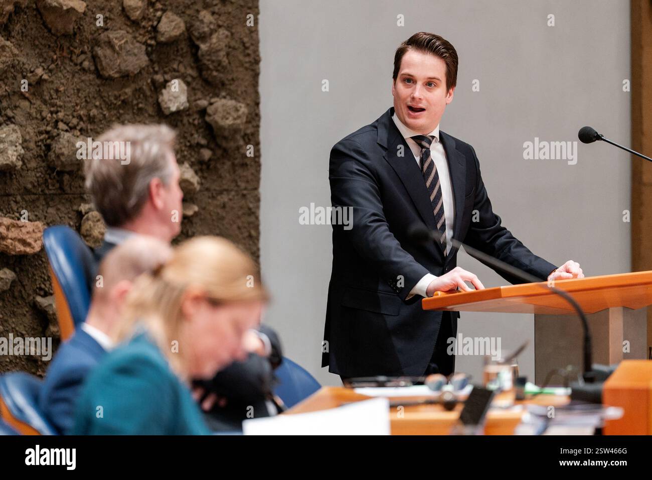 DEN HAAG, NETHERLANDS - FEBRUARY 19: Hidde Heutink (PVV) during the ...