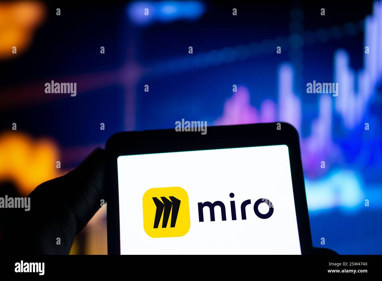 Dhaka, Bangladesh- 19 Sep 2024: Miro logo is displayed on smartphone ...