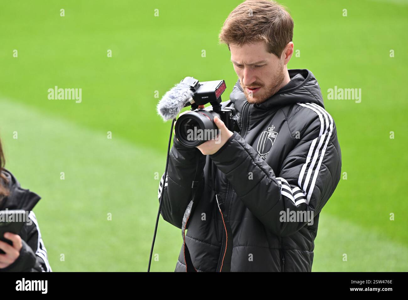 Jelle Stapels of the RBFA pictured during the matchday -1 training ...