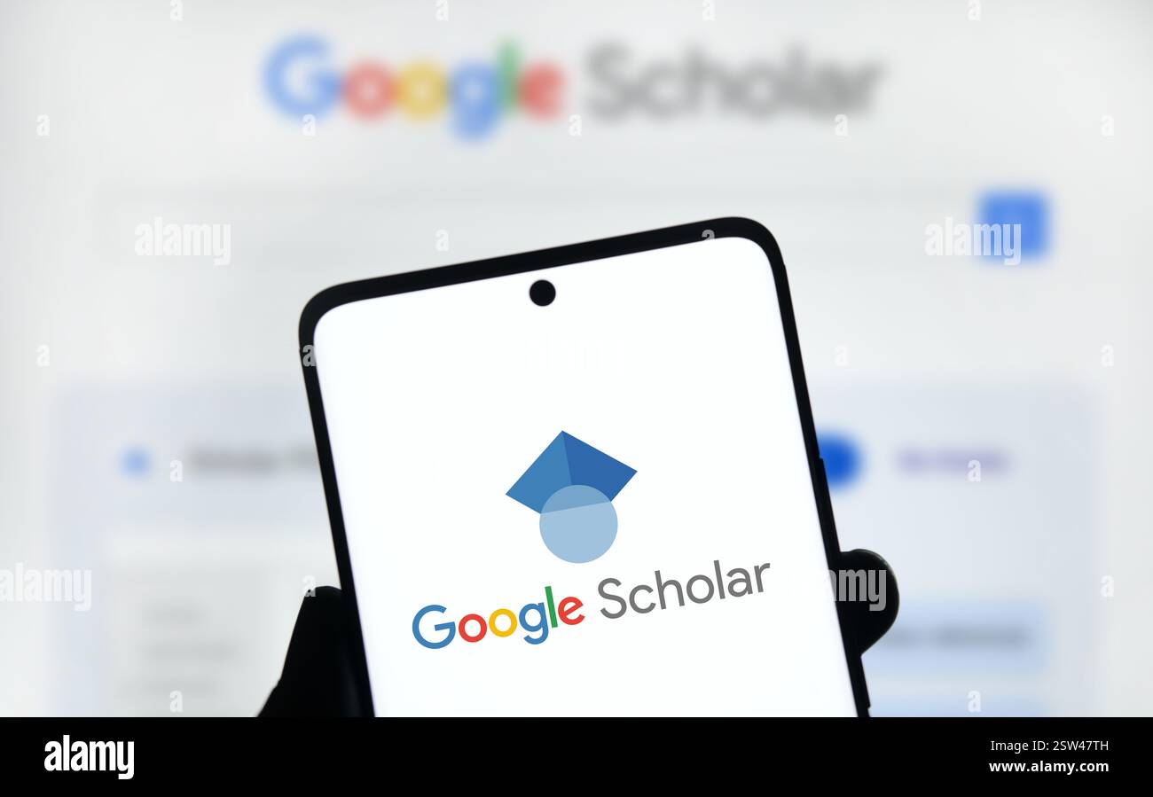Dhaka, Bangladesh, Google Scholar logo is displayed on smartphone Stock ...
