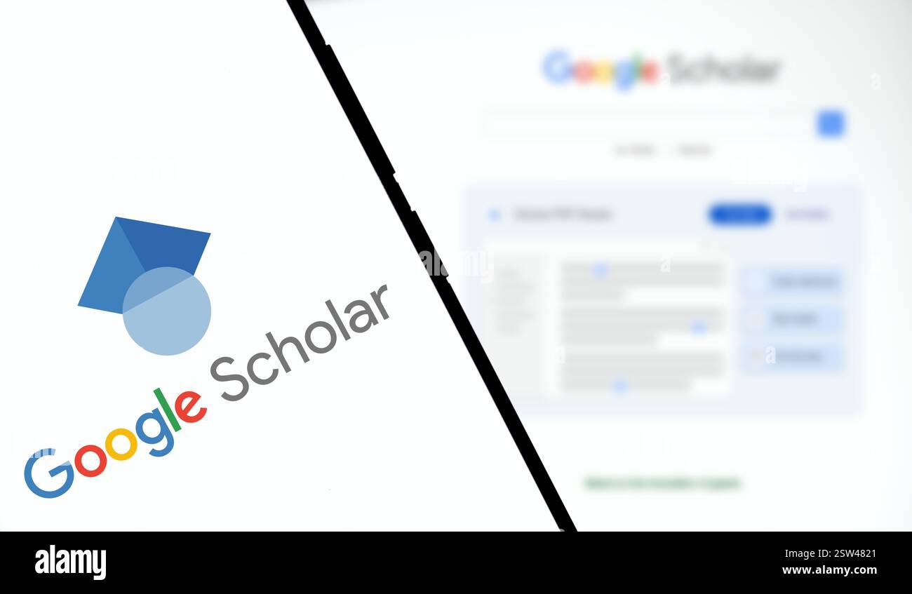 Dhaka, Bangladesh, Google Scholar logo is displayed on smartphone Stock ...