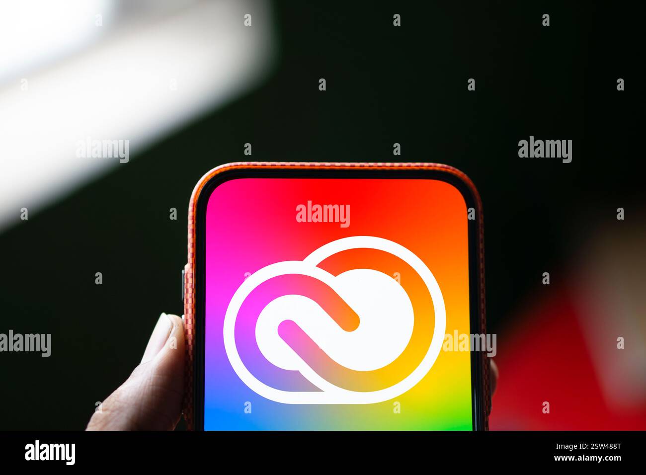 Dhaka, Bangladesh- 21 Sep 2024: Adobe Creative Cloud logo is displayed on smartphone Stock Photo ...