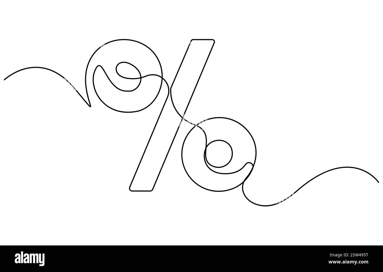 percent sign one line art Stock Vector Image & Art - Alamy