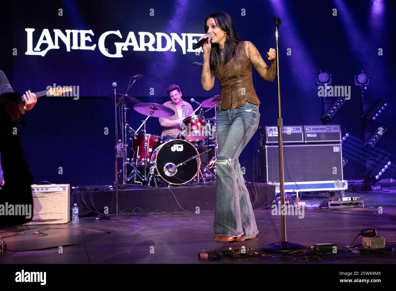 Lanie Gardner performs during Amazon Music Presents Country Heat at Country Radio Seminar on ...