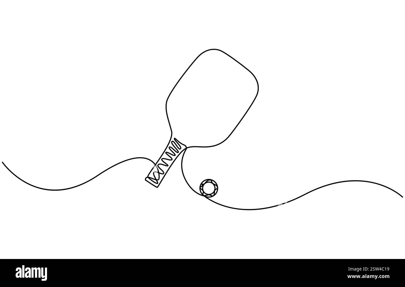 pickleball one line art draw Stock Vector Image & Art - Alamy