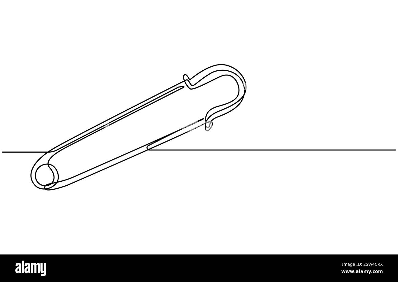 Continuous one line safety pin. Single line art safety pin Stock Vector Image & Art - Alamy