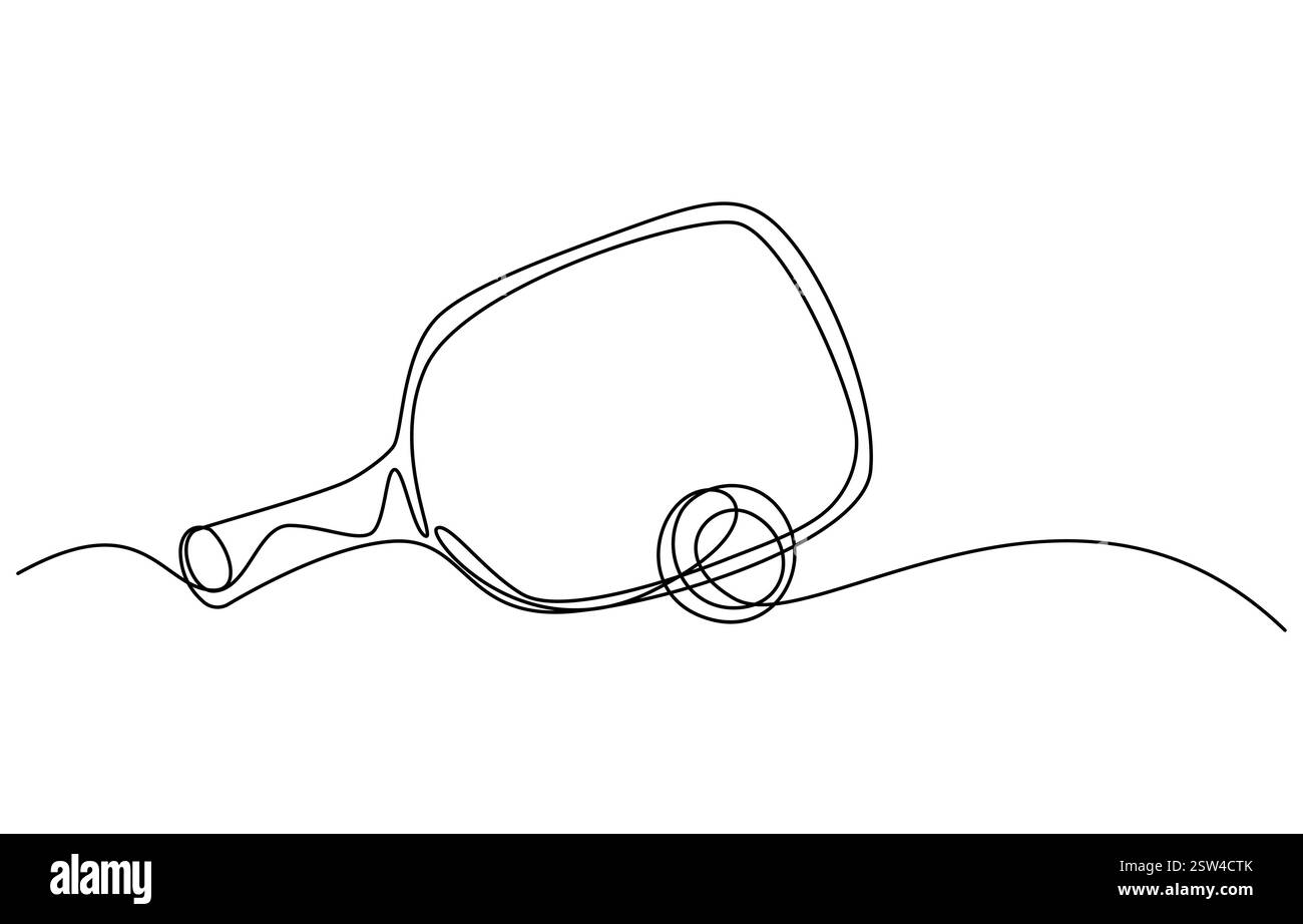 pickleball one line art draw Stock Vector Image & Art - Alamy