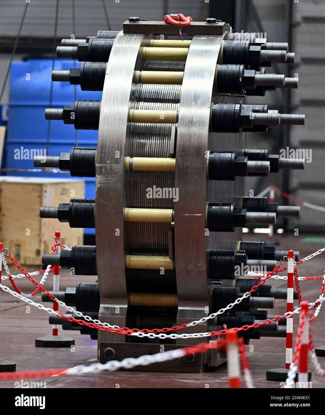 Seraing, Belgium. 20th Feb, 2025. Electrolysers and hydrogen refuelling ...