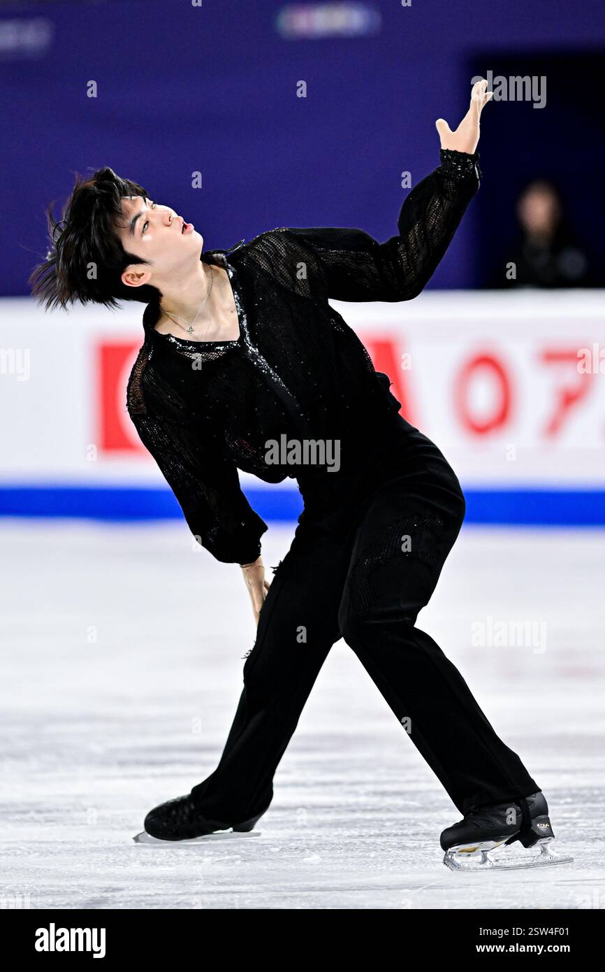 Junhwan CHA (KOR), during Men Short Program, at the ISU Four Continents Figure Skating ...
