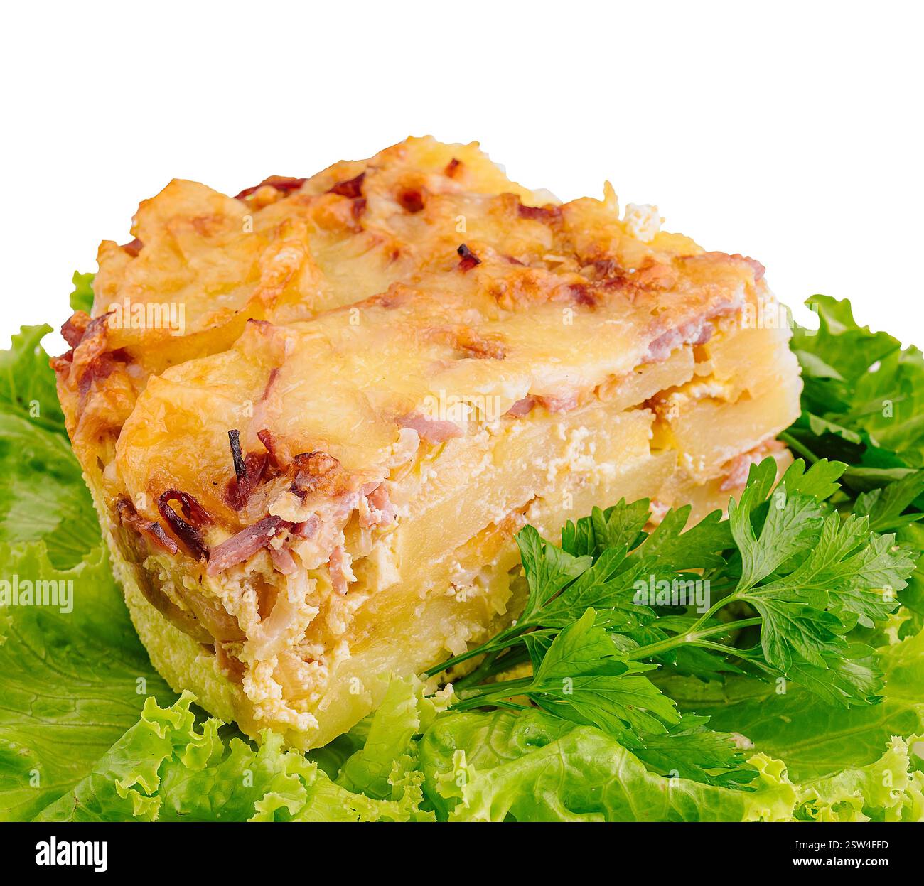 Homemade chicken pie sliced close-up Stock Photo - Alamy