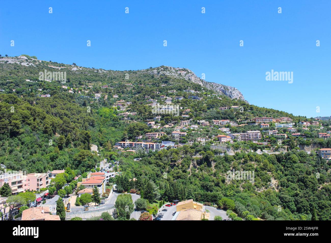 Scenic View of a Hillside Village in the French Riviera Stock Photo - Alamy