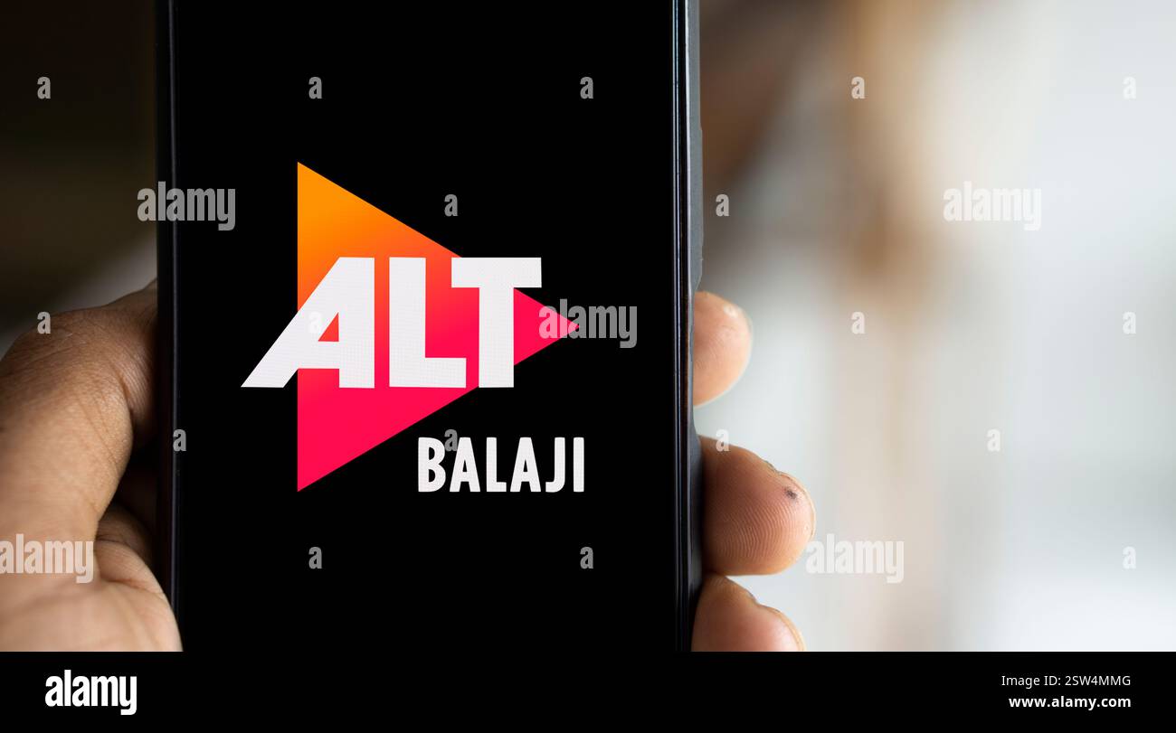 Dhaka, Bangladesh- 24 Sep 2024: ALTT Balaji logo is displayed on smartphone. ALTT is an Indian ...