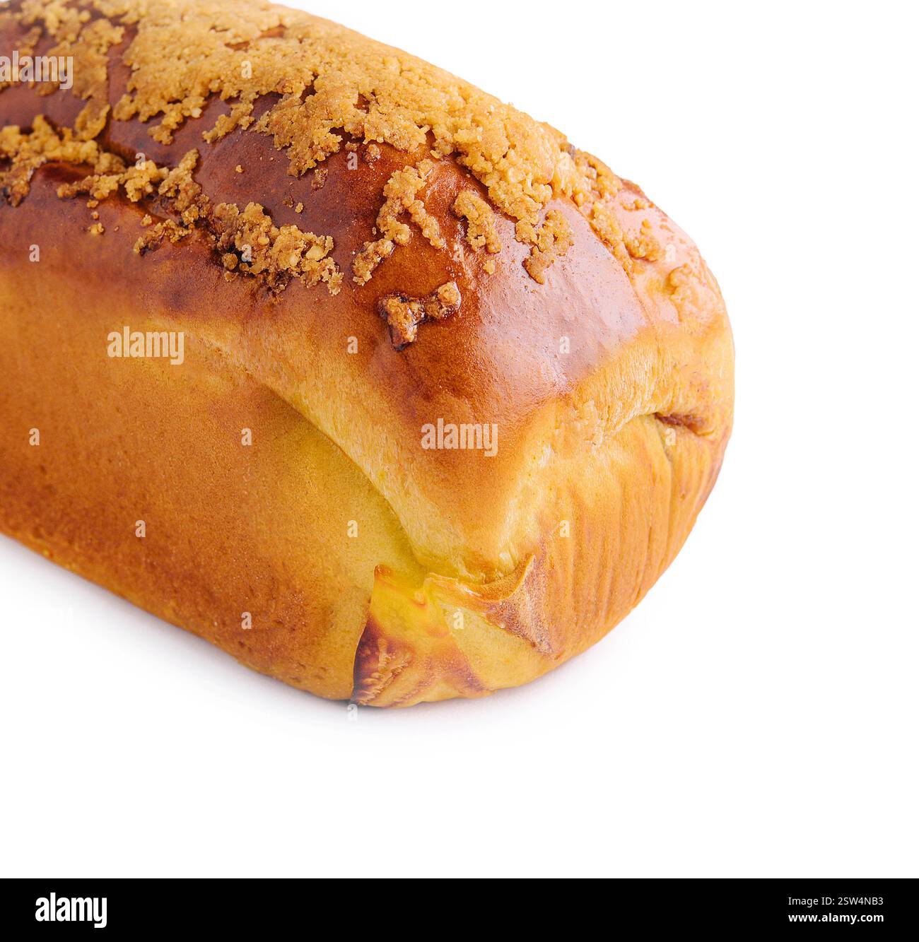 Bun top view isolated on white Stock Photo - Alamy