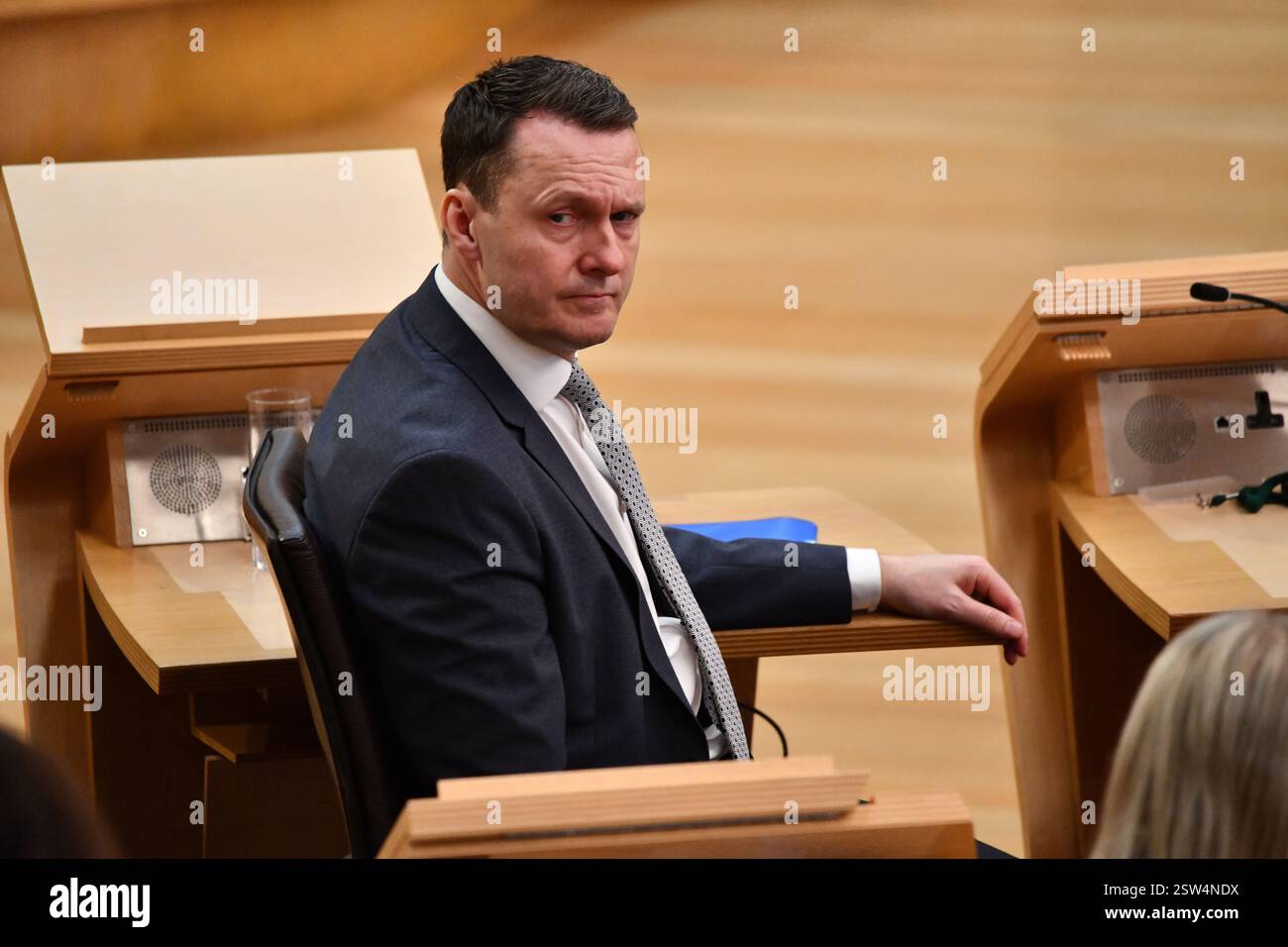 Edinburgh, Scotland, UK. 20th Feb, 2025. PICTURED: Russell Findlay MSP ...