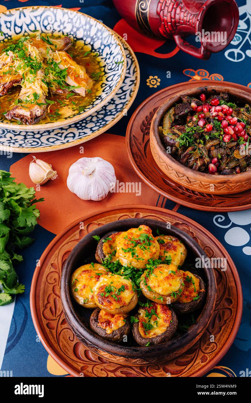 Traditional middle eastern cuisine assortment Stock Photo - Alamy