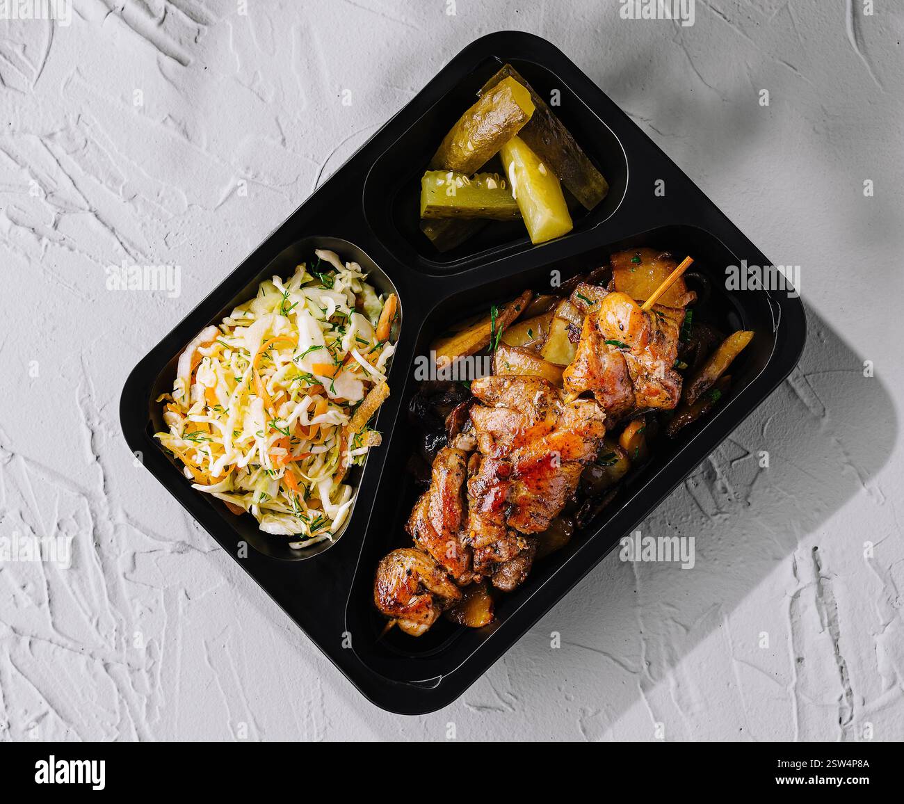 Grilled chicken meal prep container Stock Photo - Alamy