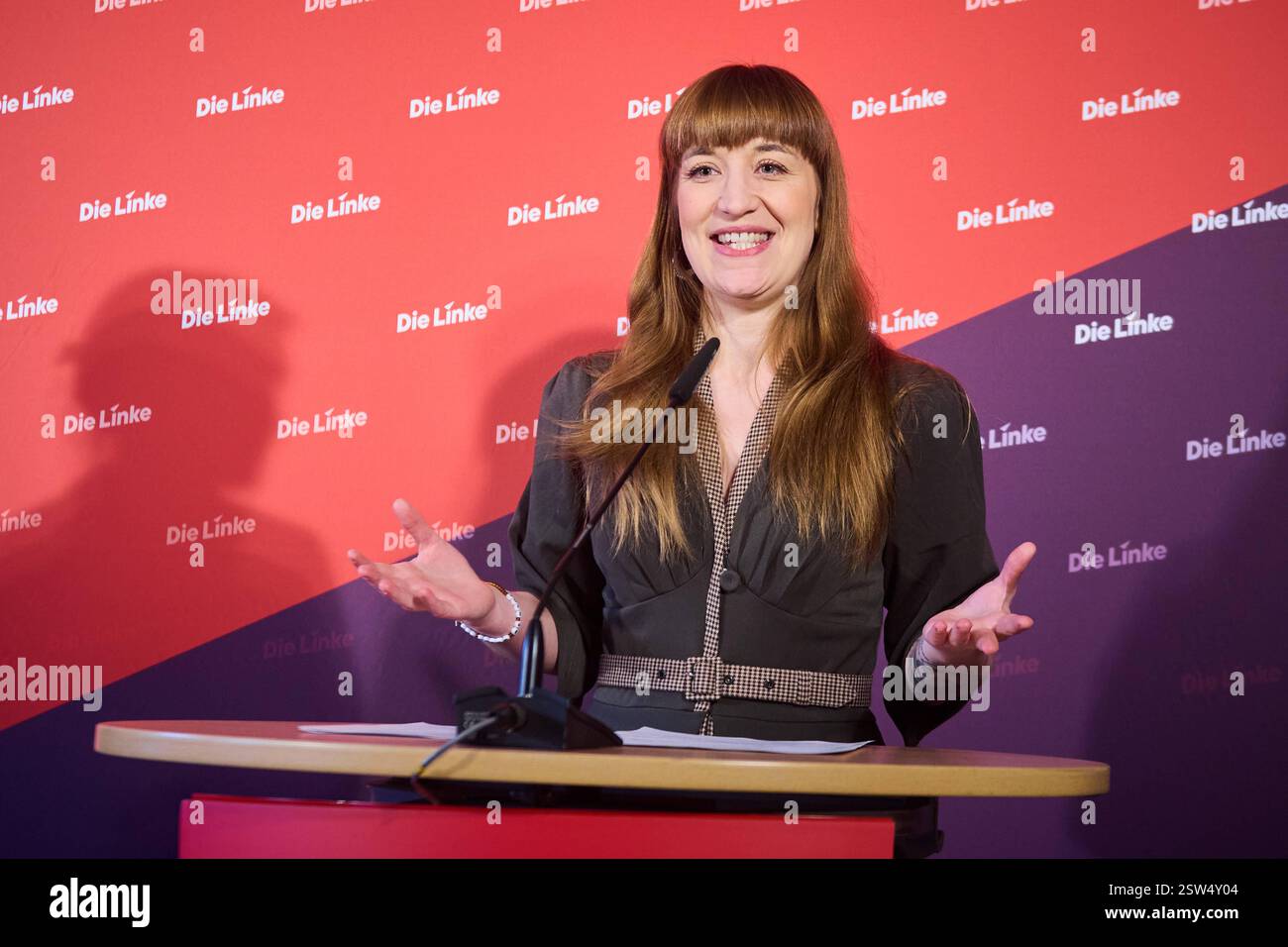 Berlin, Pressekonferenz Die Linke mit Ines Schwerdtner und Heidi ...