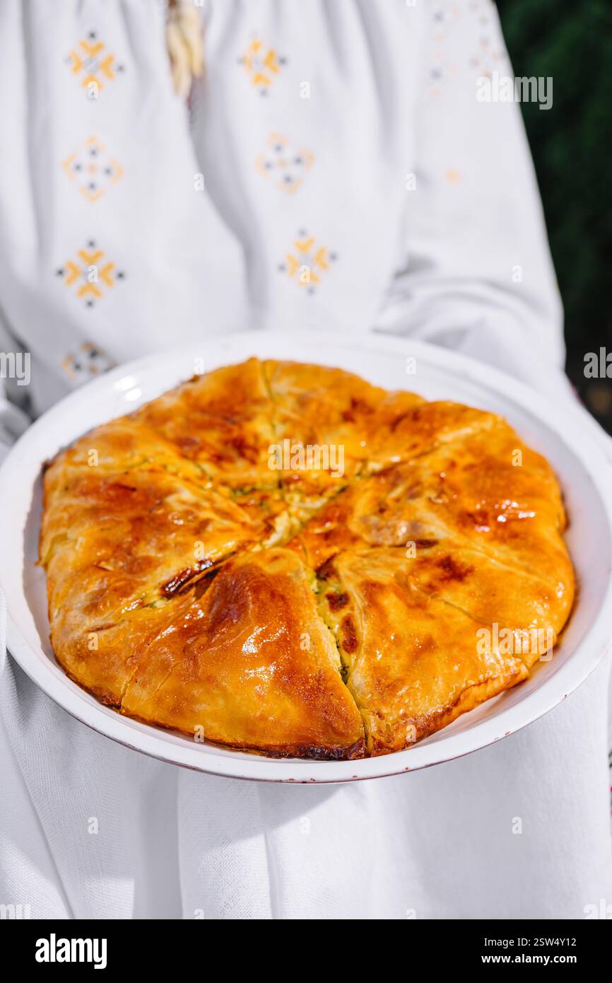Traditional homemade pie on plate Stock Photo - Alamy