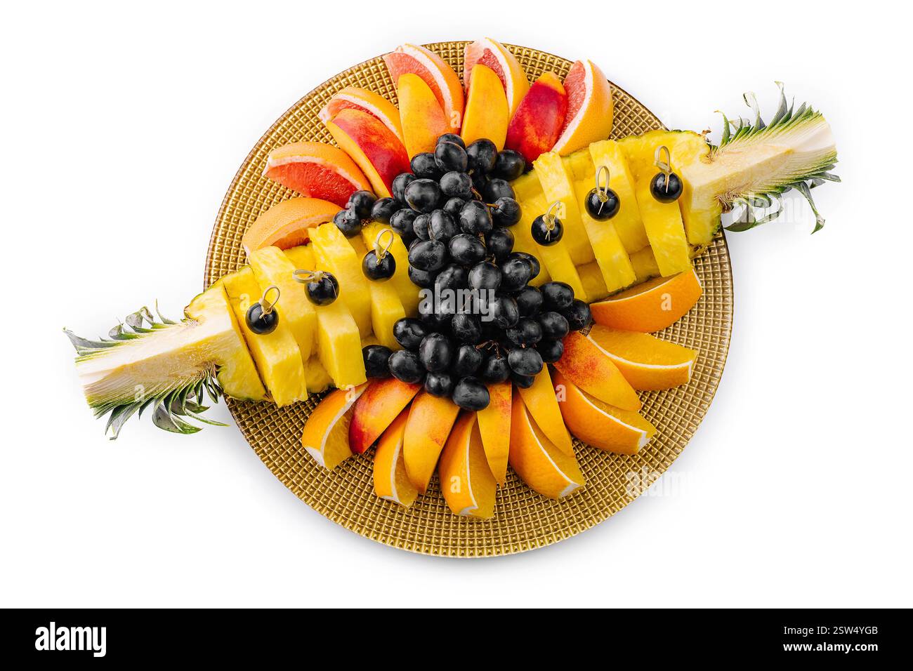 Plate fruit assortment on Cut Out Stock Images & Pictures - Alamy
