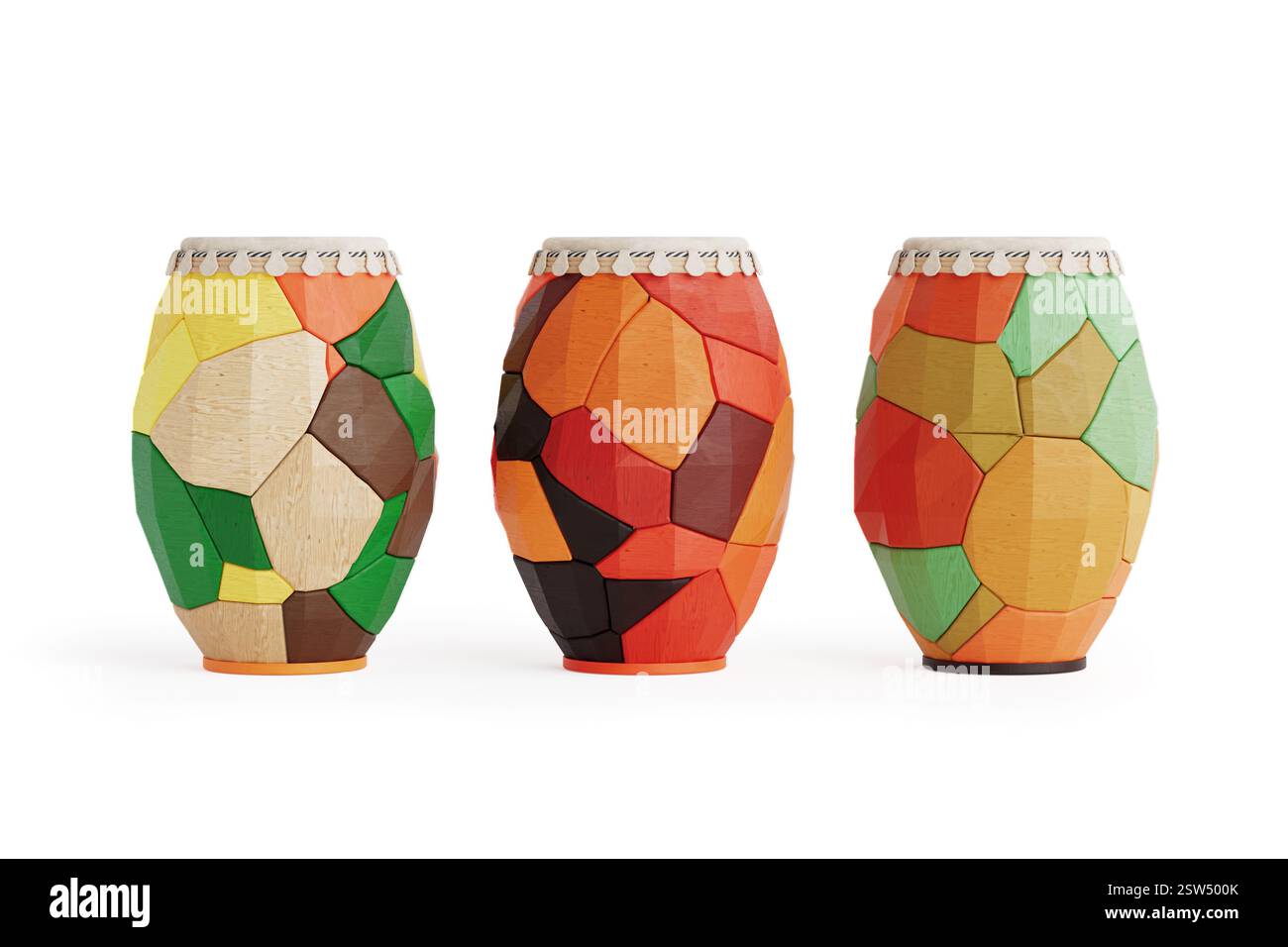 Colorful traditional african drums Cut Out Stock Images & Pictures - Alamy