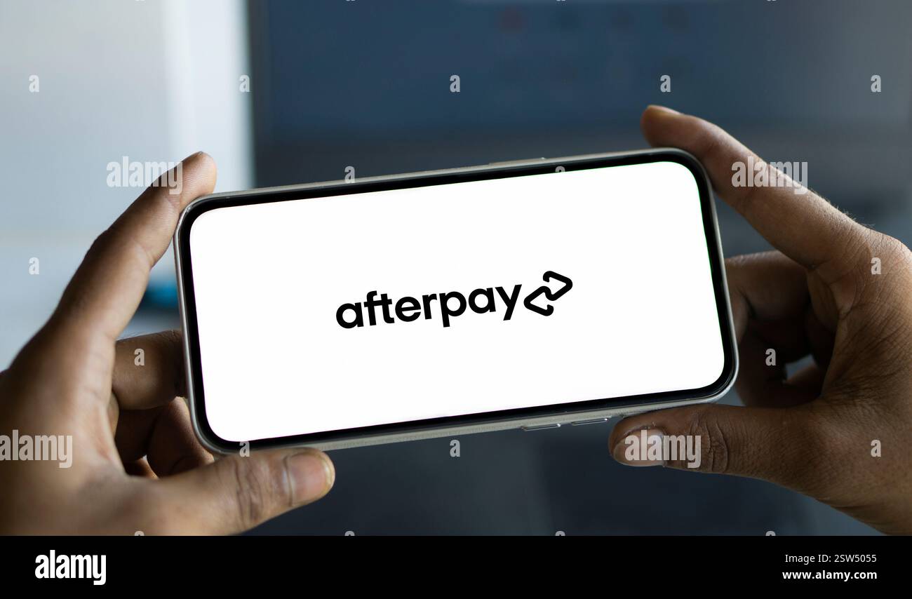 Dhaka, Bangladesh- 26 Sep 2024: Afterpay logo is displayed on ...