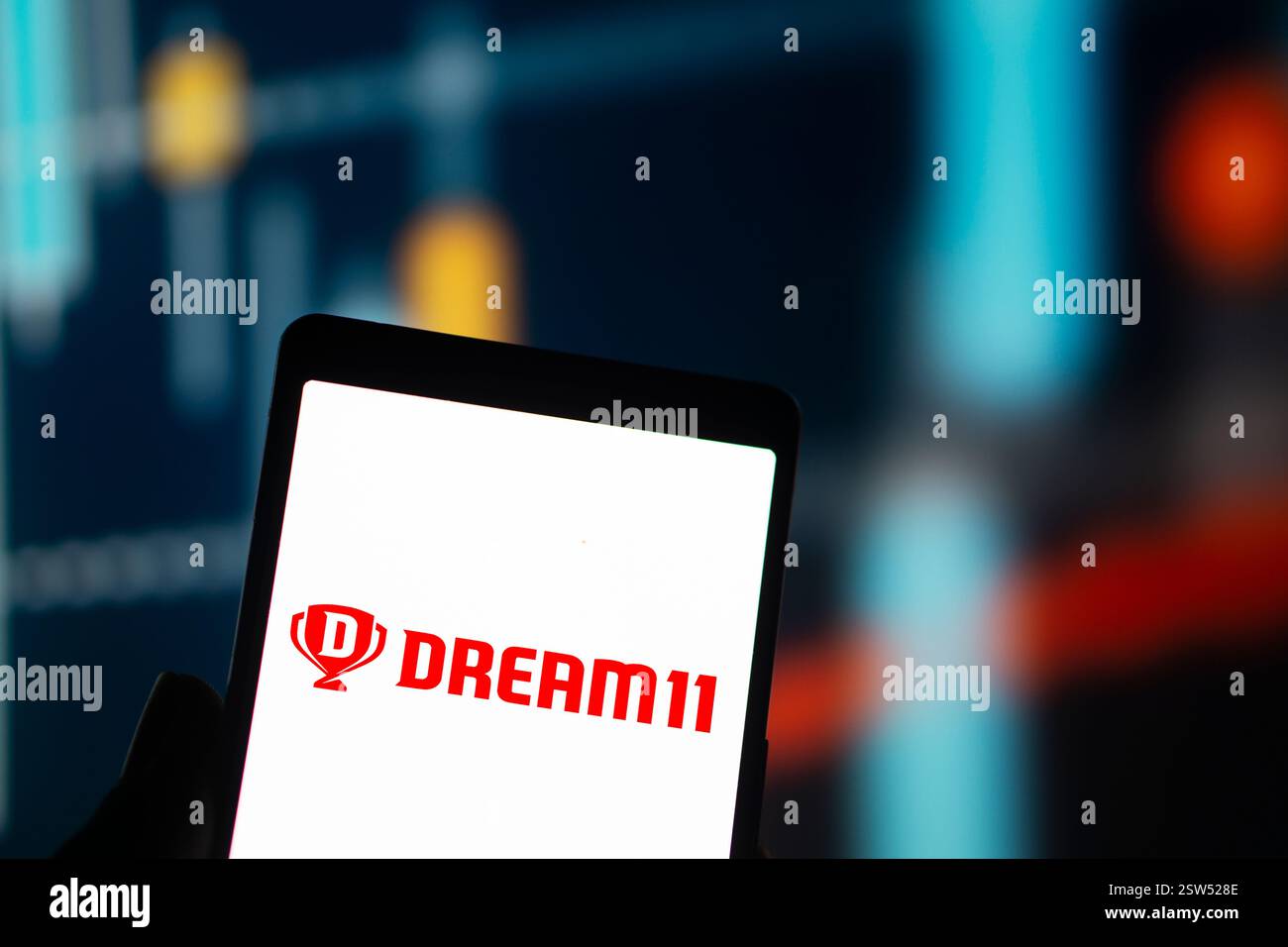 Dhaka, Bangladesh- 26 Sep 2024: Dream11 logo is displayed on smartphone ...