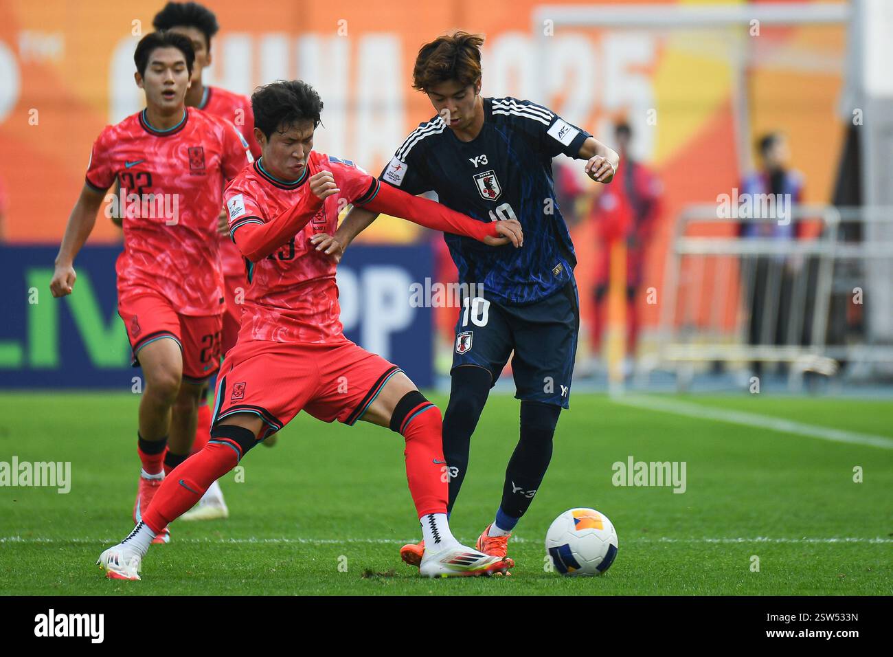 Shenzhen, China. 20 February, 2025. Yuto Ozeki #10 of Japan during the 2025 AFC U20 Asian Cup ...
