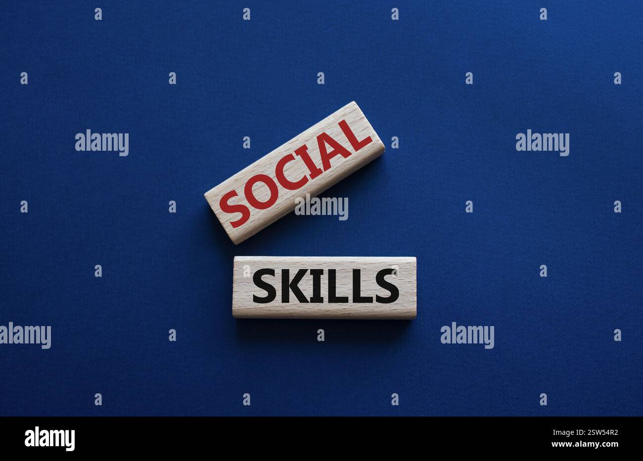 Social skills symbol. Wooden blocks with words Social skills Beautiful ...