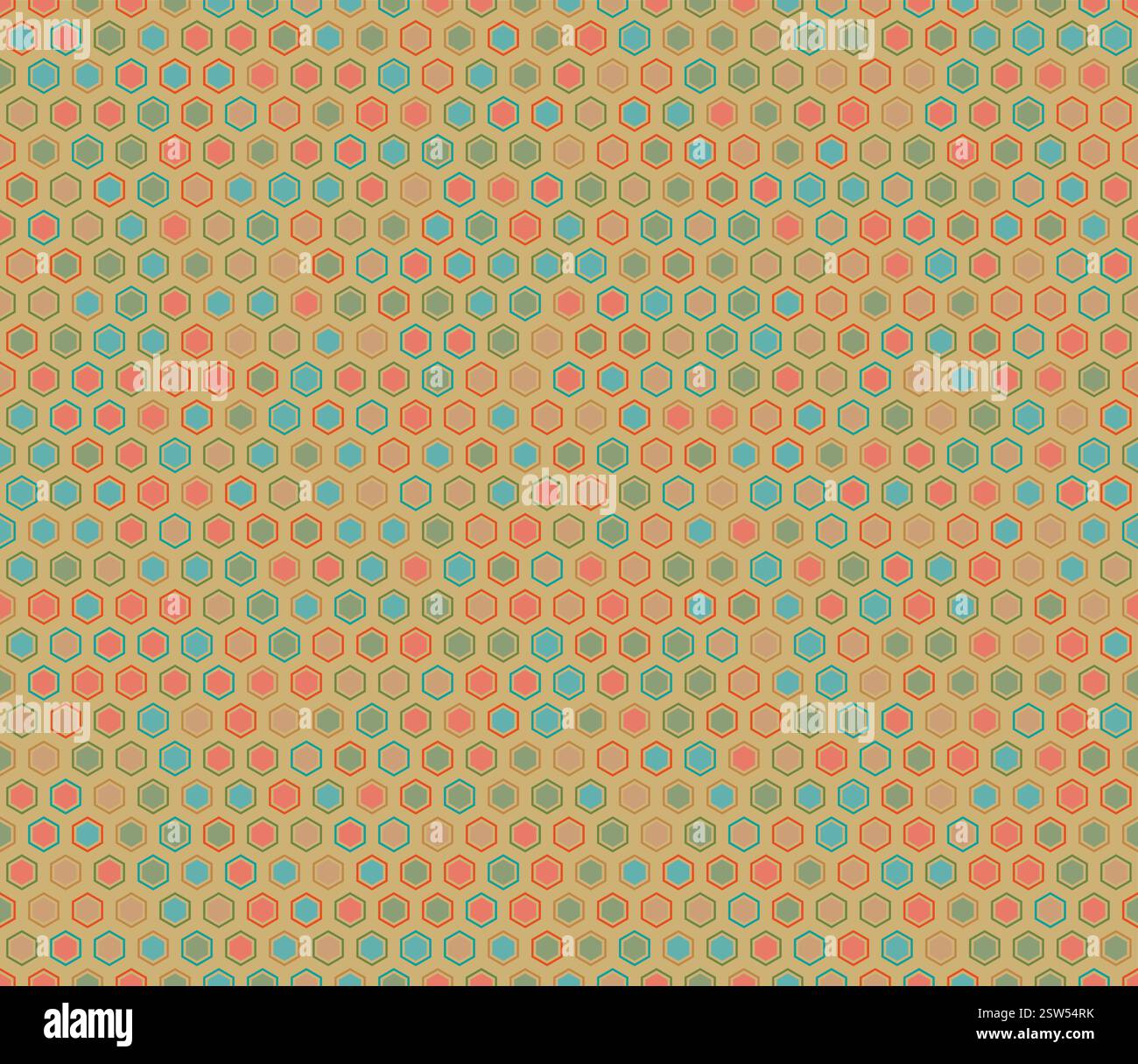 Tileable hexagon pattern. Hexagon bold mosaic cell with padding and ...
