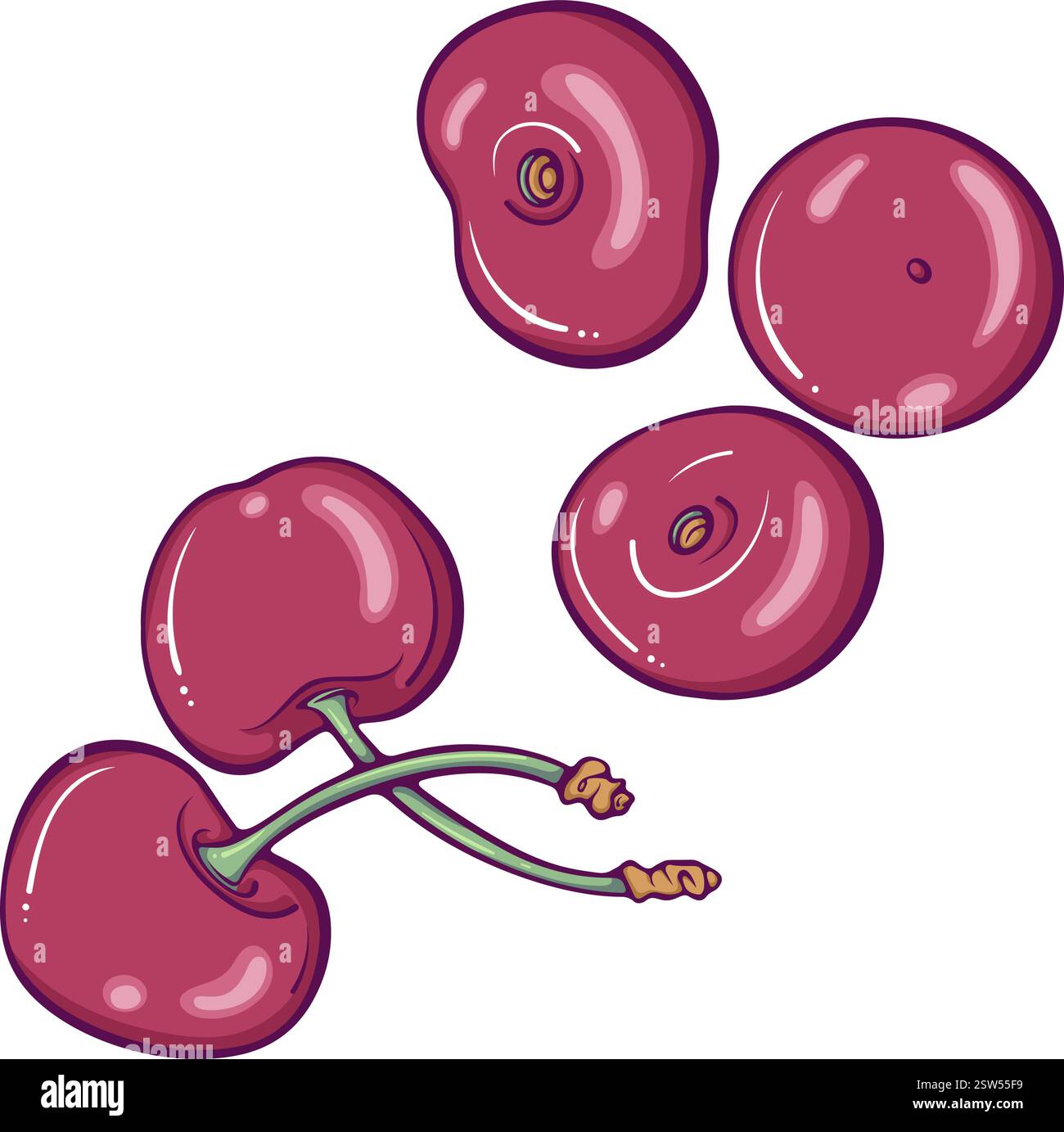 Close up top view red Stock Vector Images - Alamy