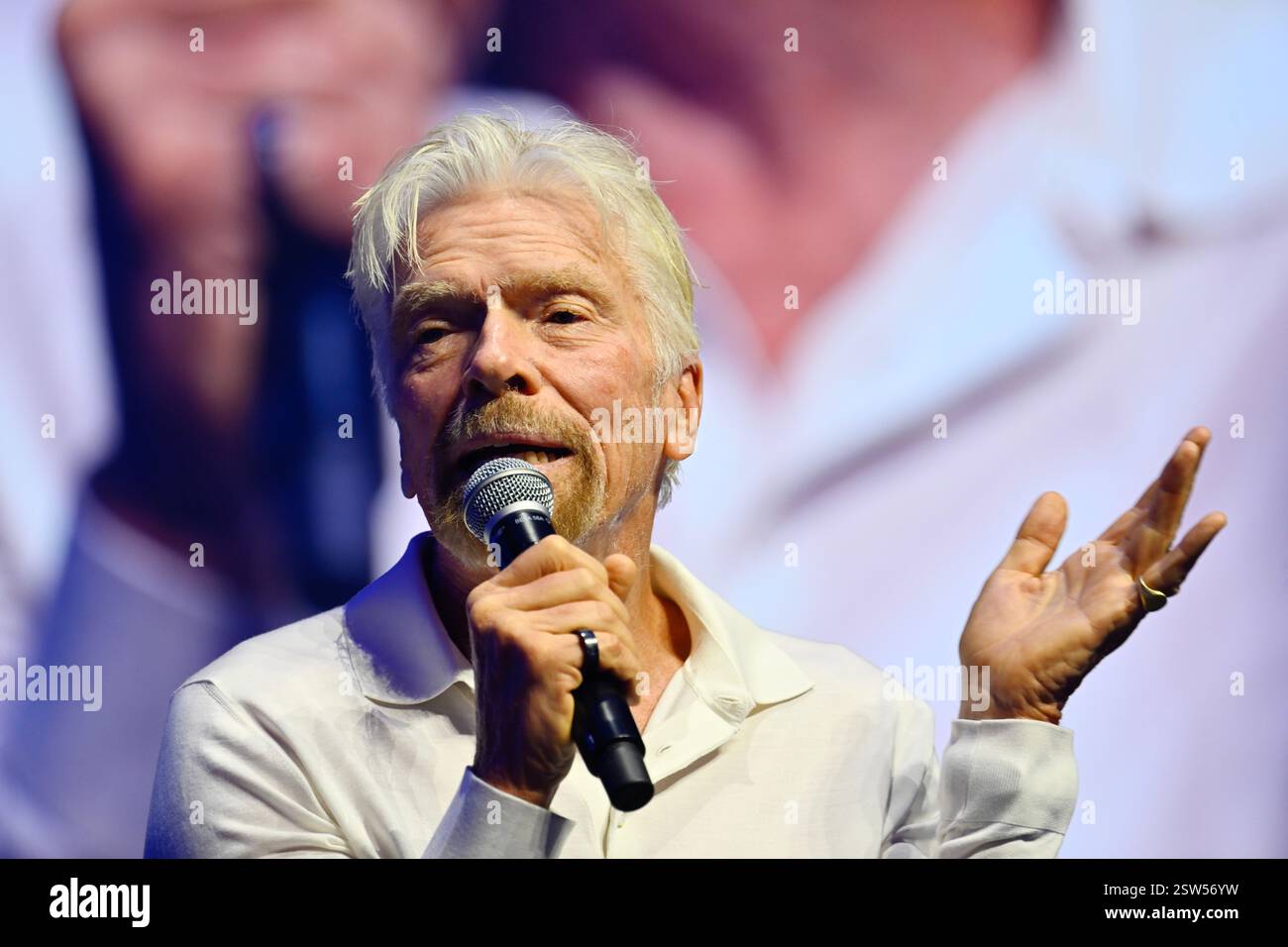 Stockholm, Sweden. 20th Feb, 2025. Richard Branson speaks during ...