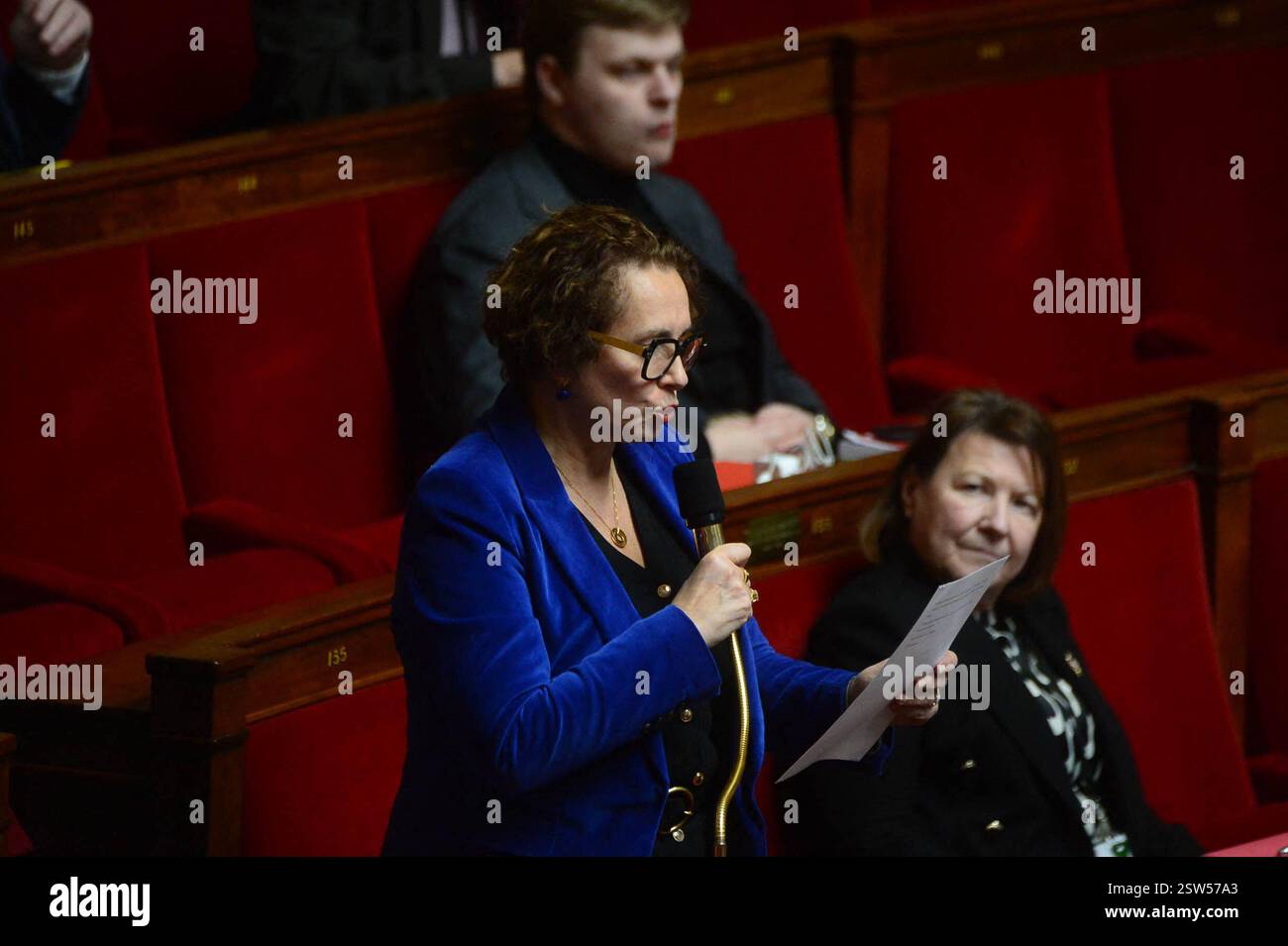 Béatrice Piron, Member of Parliament for HORIZON during a session of ...