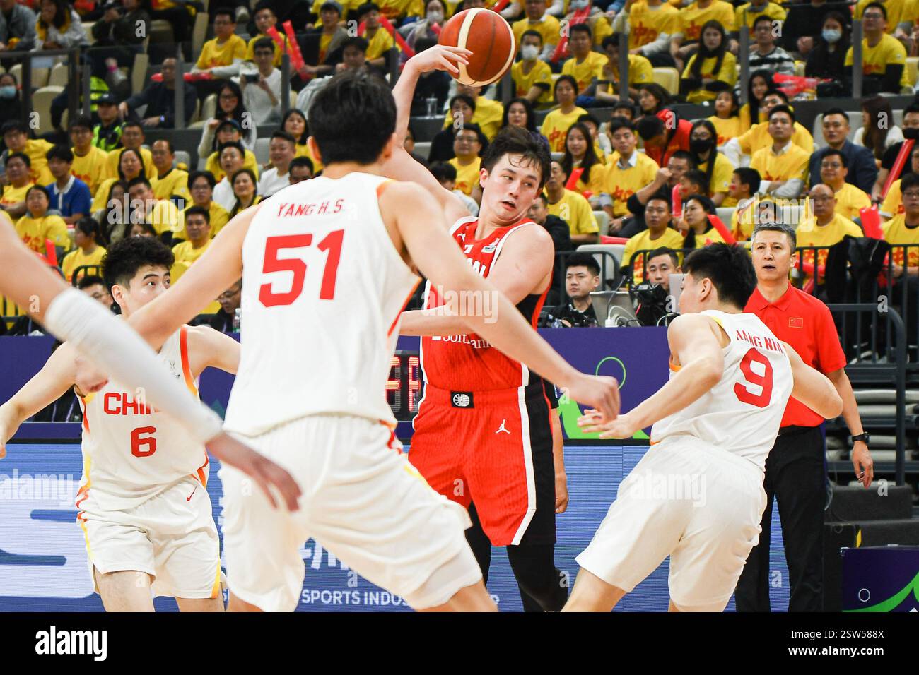 Shenzhen, China. 20 February, 2025. Kai Toews of Japan during the FIBA Asia Cup 2025 Qualifier ...
