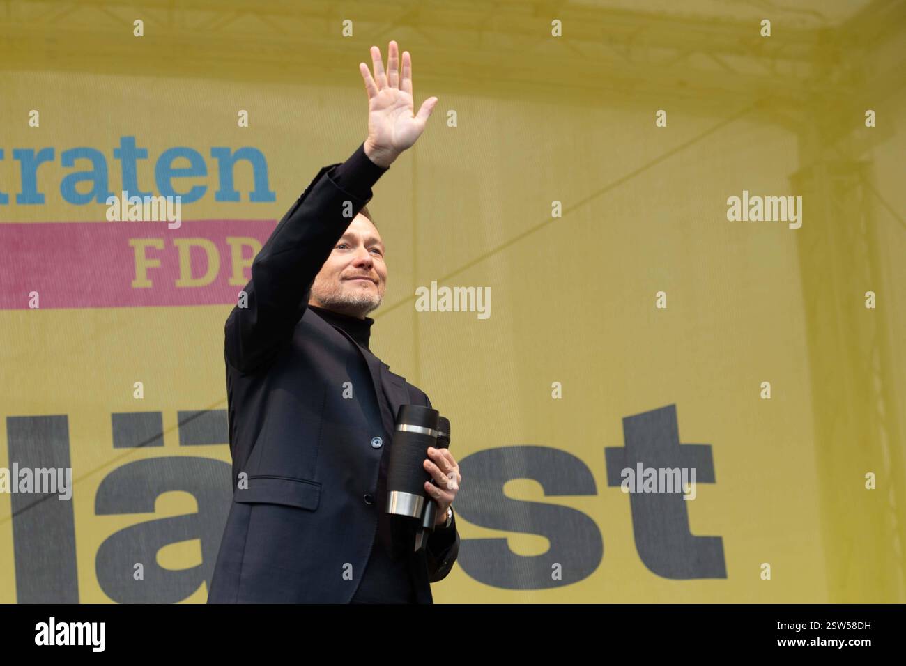 Christian LINDNER, FDP-Vorsitzender, bei seiner Rede ...