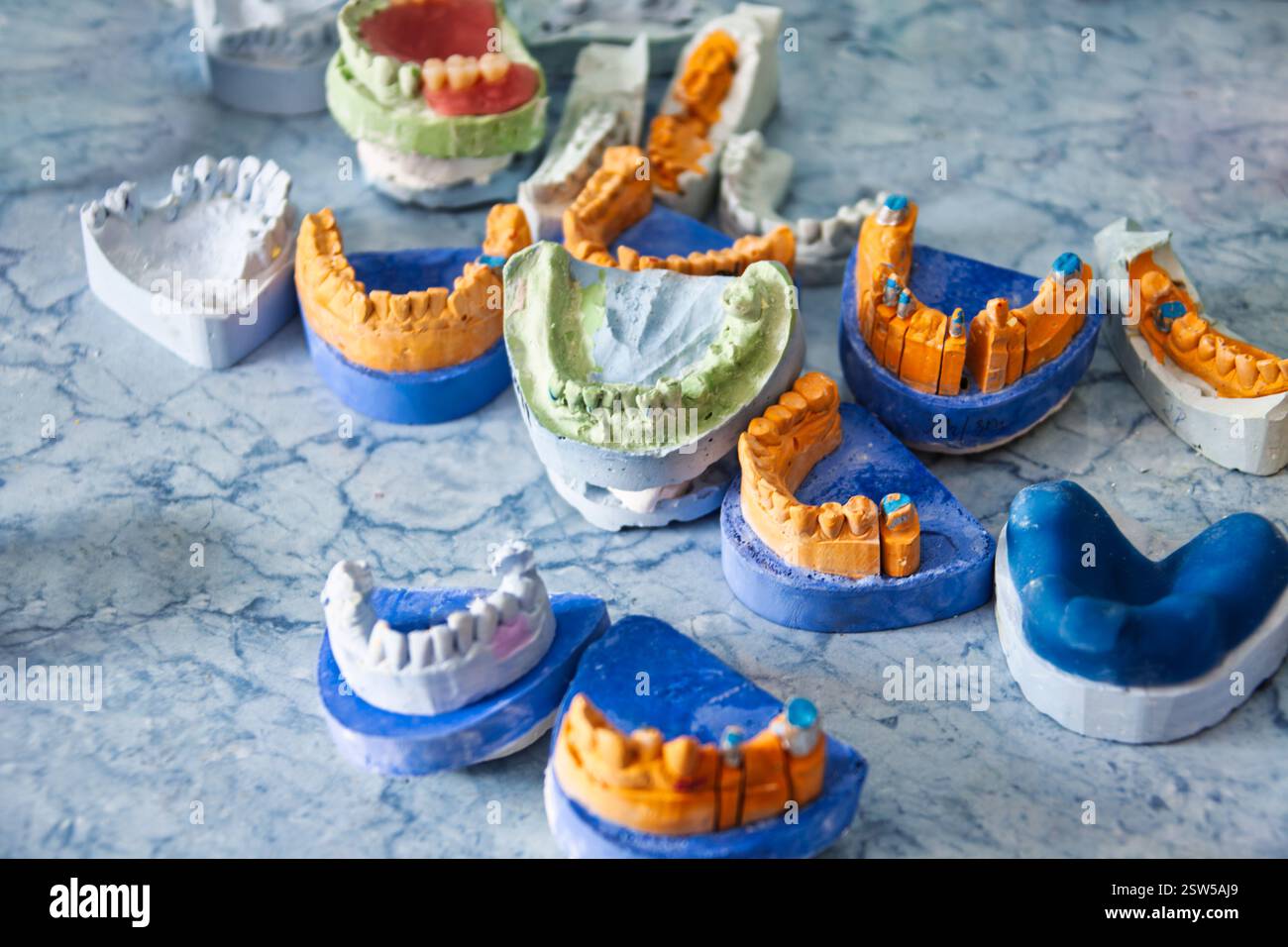 putty dental impressions, dentistry molds, at a dentistry practice ...