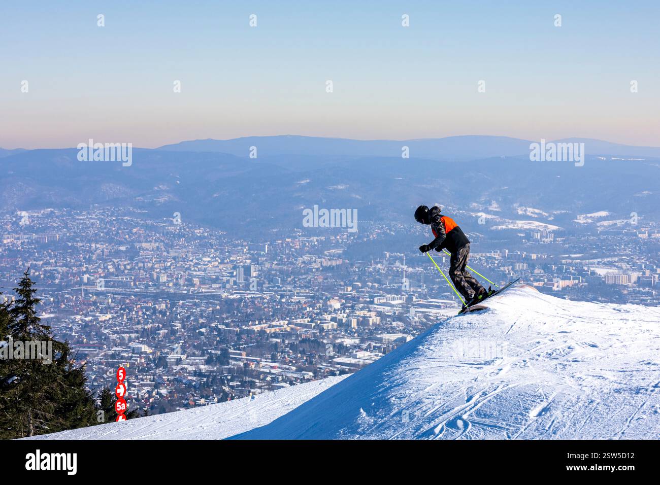 Liberec, Czech Republic. 20th Feb, 2025. People enjoy winter sports in ...