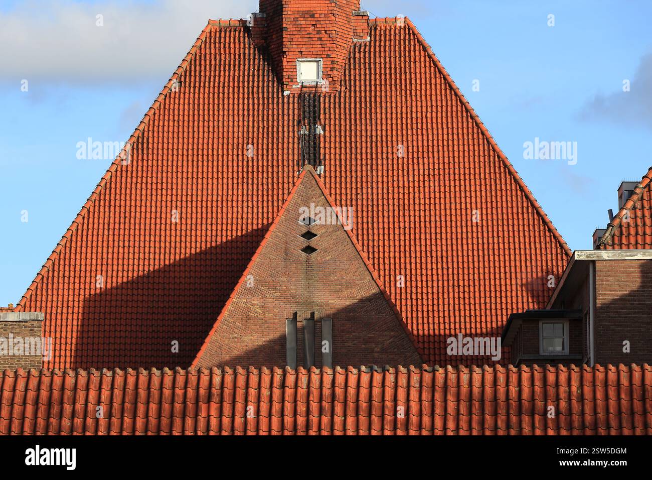 Typical School of Amsterdam architectural style building exterior with ...