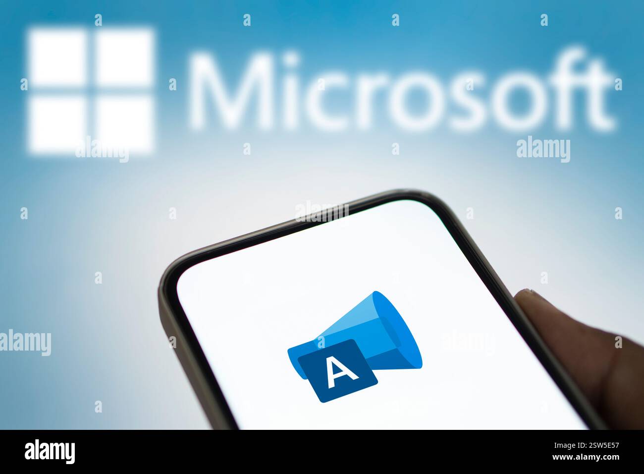 Dhaka, Bangladesh- 26 Sep 2024: Microsoft advertising logo is displayed ...