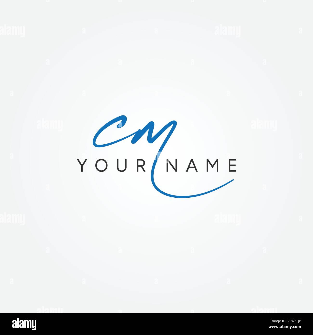 Handwritten Signature logo for Initial Letter CM - Vector Logo Template ...