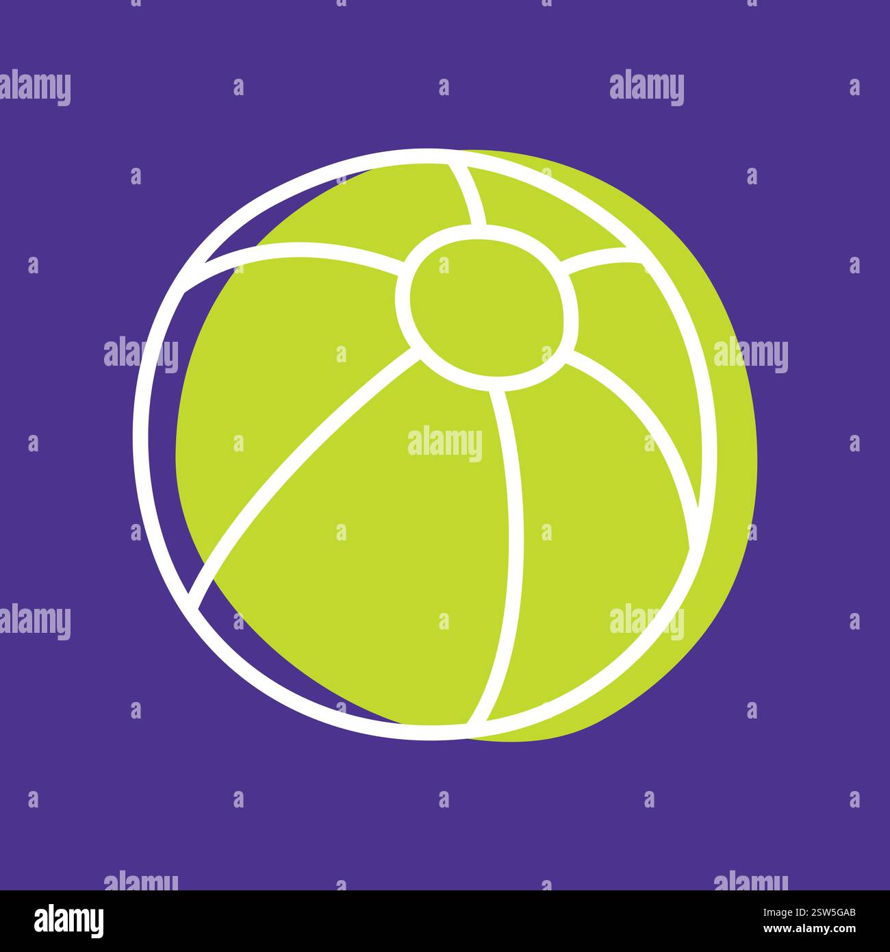 Doodle beach ball. Hand drawn beach toy symbol Stock Vector Image & Art ...