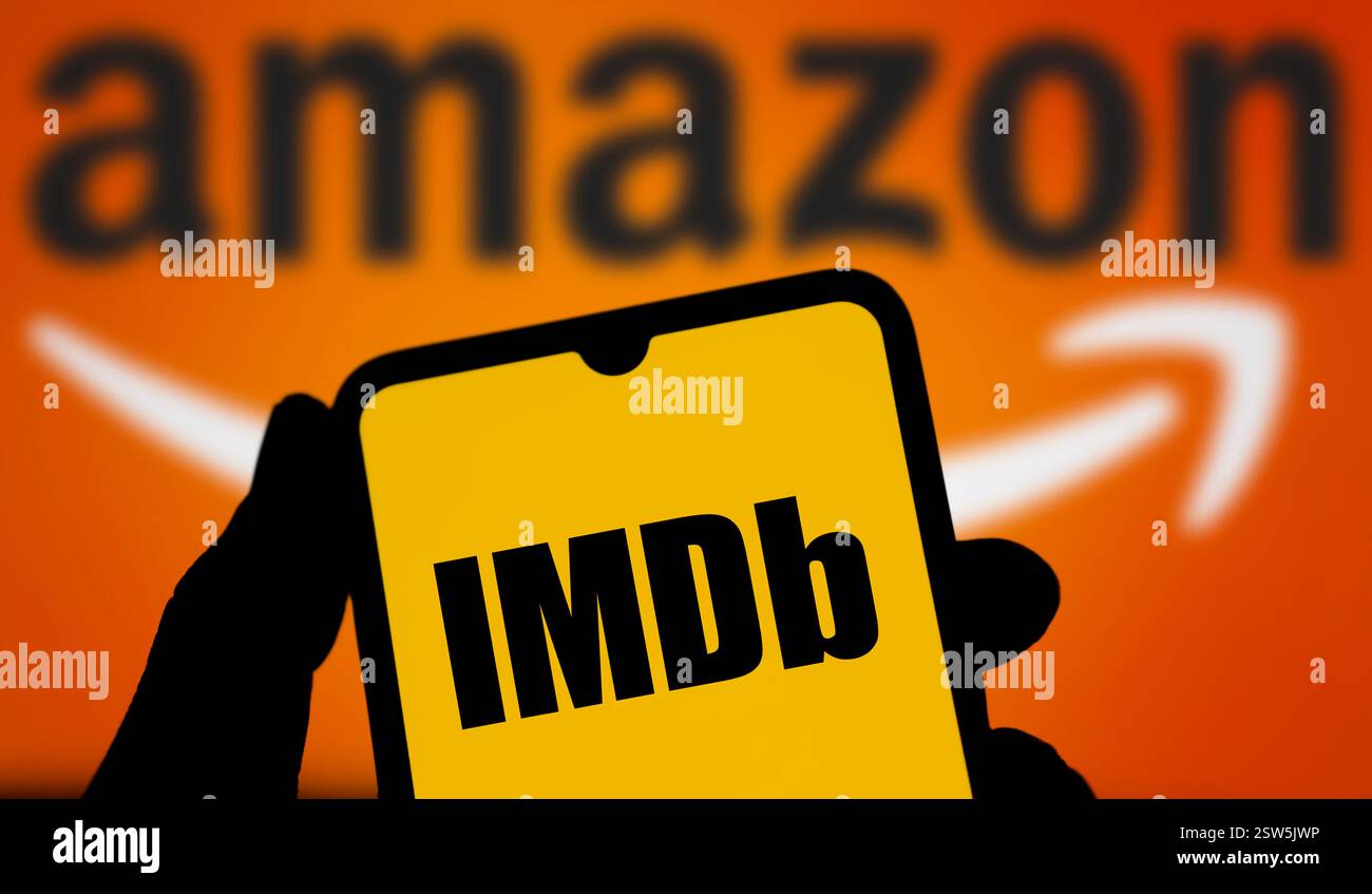 Dhaka, Bangladesh- 01 Oct 2024: IMDb logo is diplayed on smartphone ...