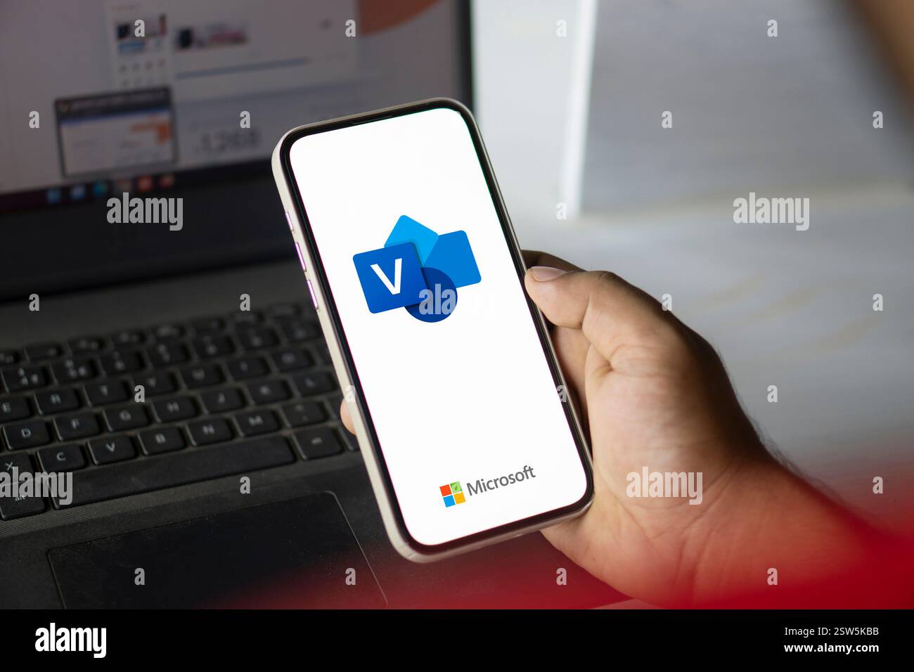 Dhaka, Bangladesh- 01 Oct 2024: Microsoft Visio logo is displayed on ...