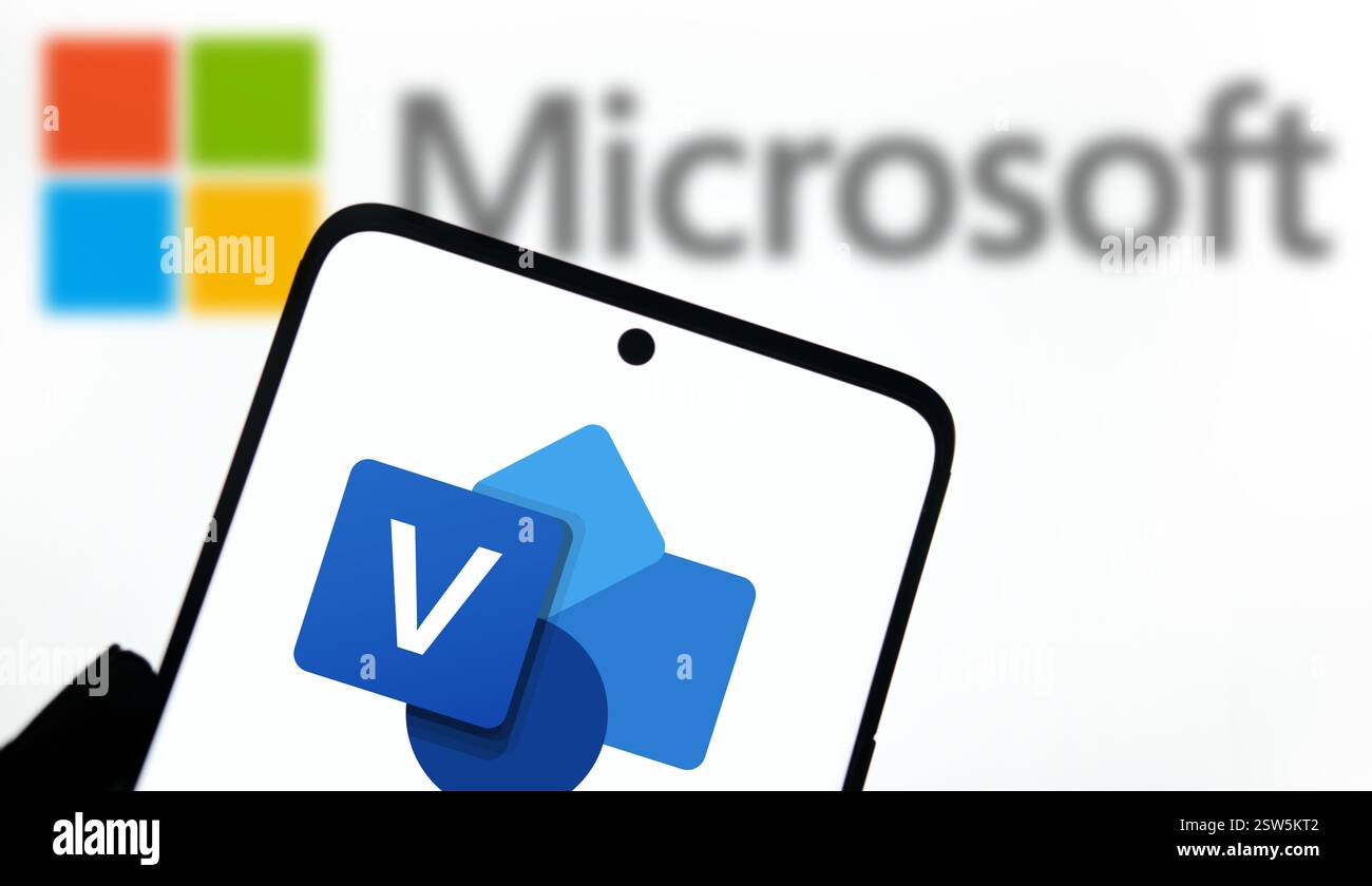 Dhaka, Bangladesh- 01 Oct 2024: Microsoft Visio logo is displayed on ...