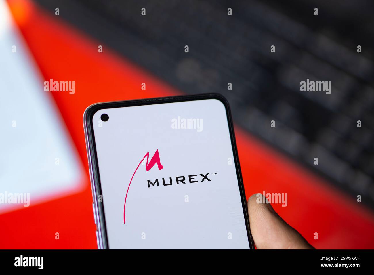 Dhaka, Bangladesh- 28 Sep 2024: MUREX logo is displayed on smartphone ...