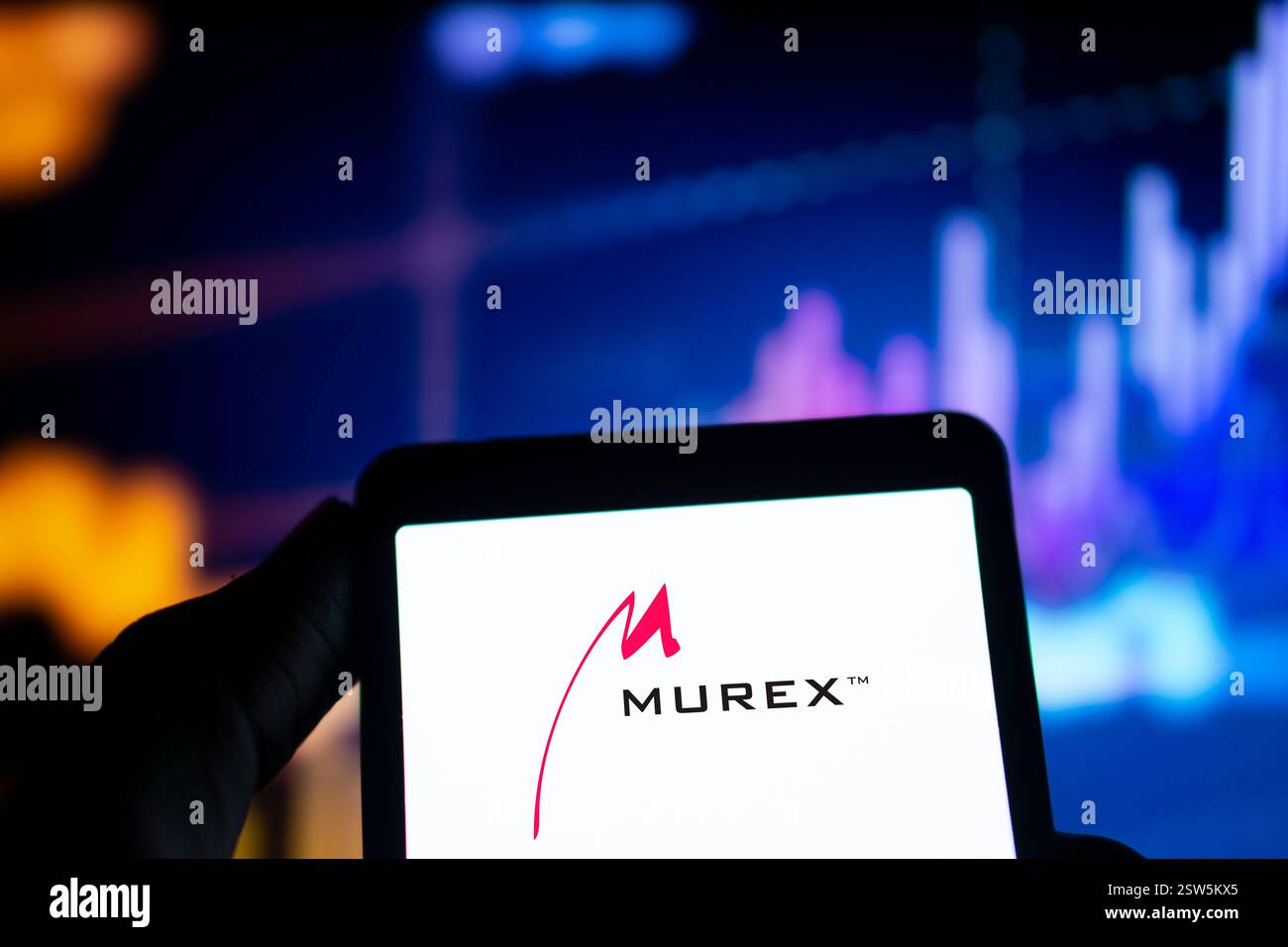 Dhaka, Bangladesh- 28 Sep 2024: MUREX logo is displayed on smartphone ...